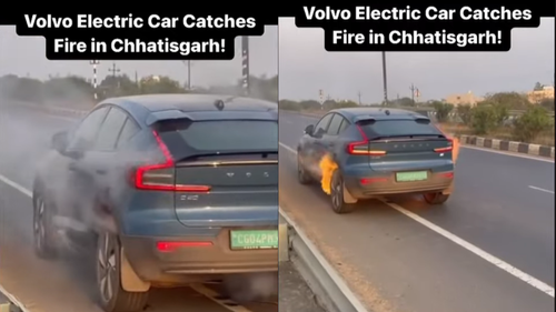 Volvo C40 Recharge Electric Owner Escapes safely from Fire